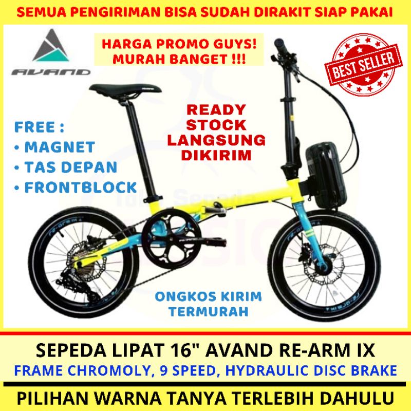 Jual Sepeda Lipat 16 inch Avand Re Arm IX Re-Arm IX Chromolly 9 Speed ...