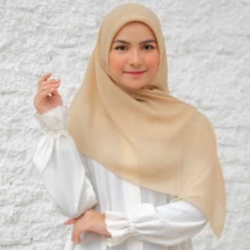 Jual [ COD ] Bella Square 50 Warna Hijab Jilbab Segi Empat Coklat Susu ...