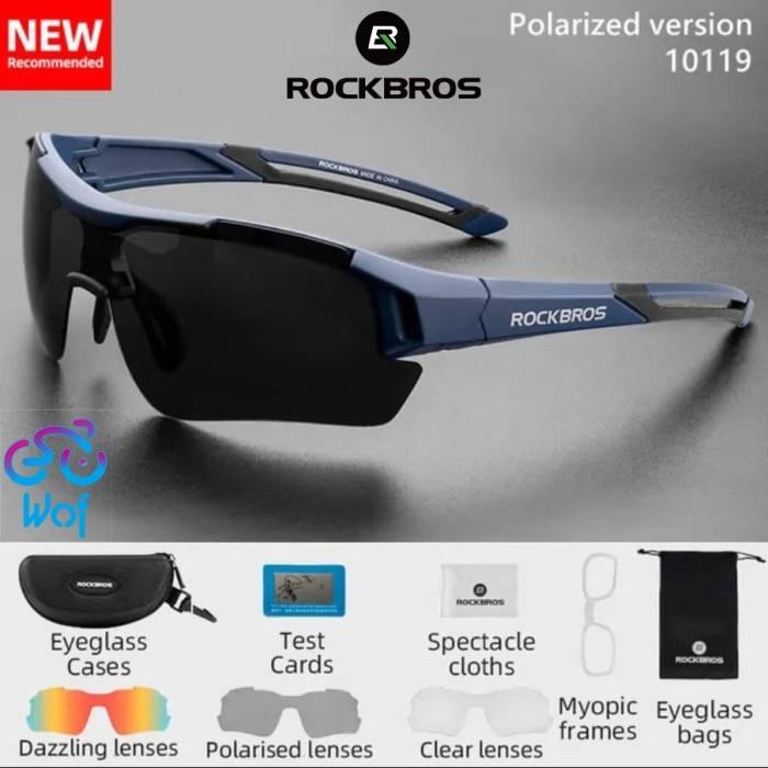 Jual ROCKBROS 10119 Kacamata Sepeda 3 Lensa Polarized Bike Sport Sunglasses | Shopee Indonesia
