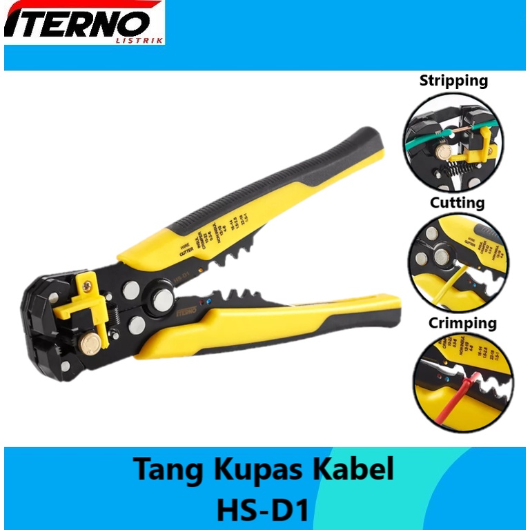 Jual Tang Kupas Kabel Otomatis Automatic Wire Stripper Multifungsi Iterno | Shopee Indonesia
