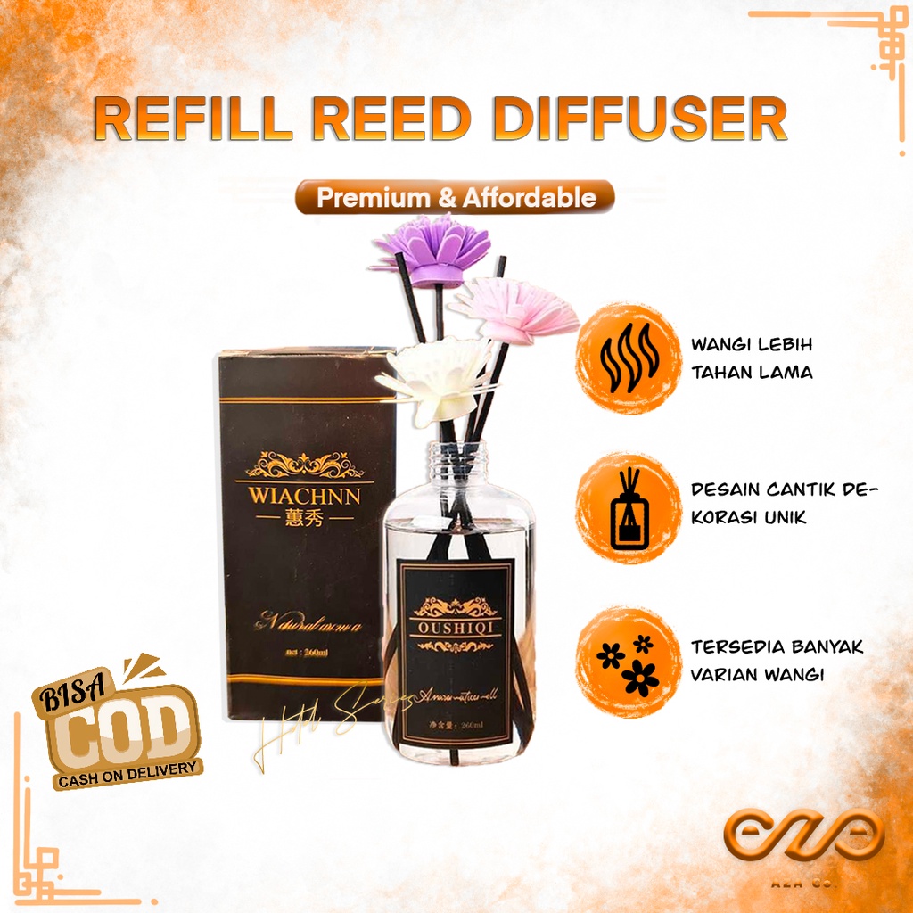 Jual Isi Ulang Reed Diffuser Aromatherapy Refill 260 ML Pengharum dan ...