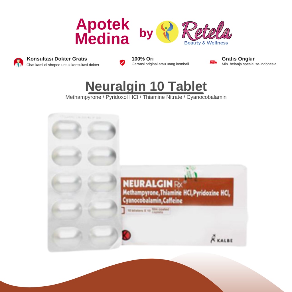 Jual NEURALGIN RX 500MG 1 STRIP 10 TABLET | Shopee Indonesia