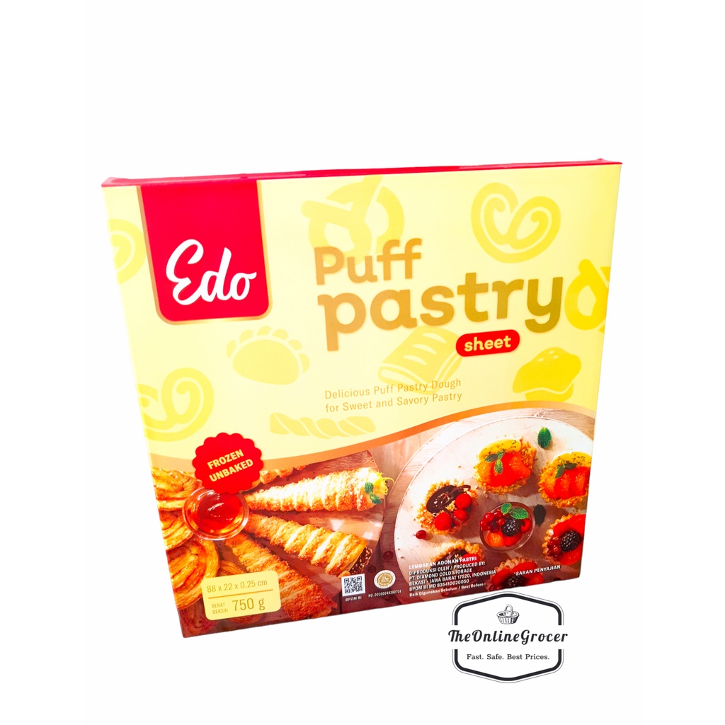 Jual Edo Puff Pastry 750 gr Kulit Pastry Zuppa Frozen Siap Pakai ...