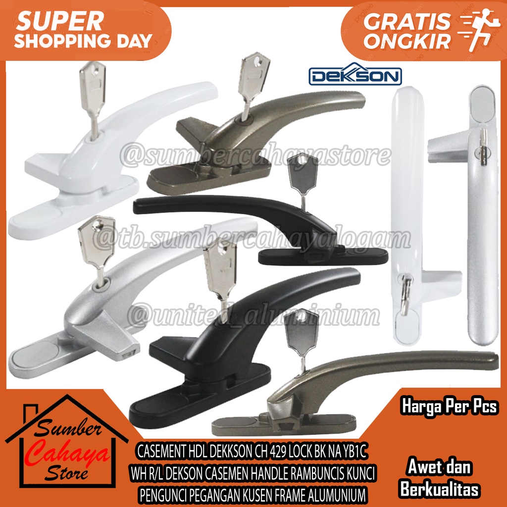 Jual Dekkson Rambuncis Ch 429 Lock L/R Bk Na Wh Yb1c Kiri Kanan Window ...