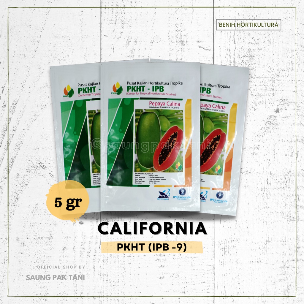 Jual Benih Pepaya California (PKHT/IPB) Kemasan Original 5 gram (250 ...