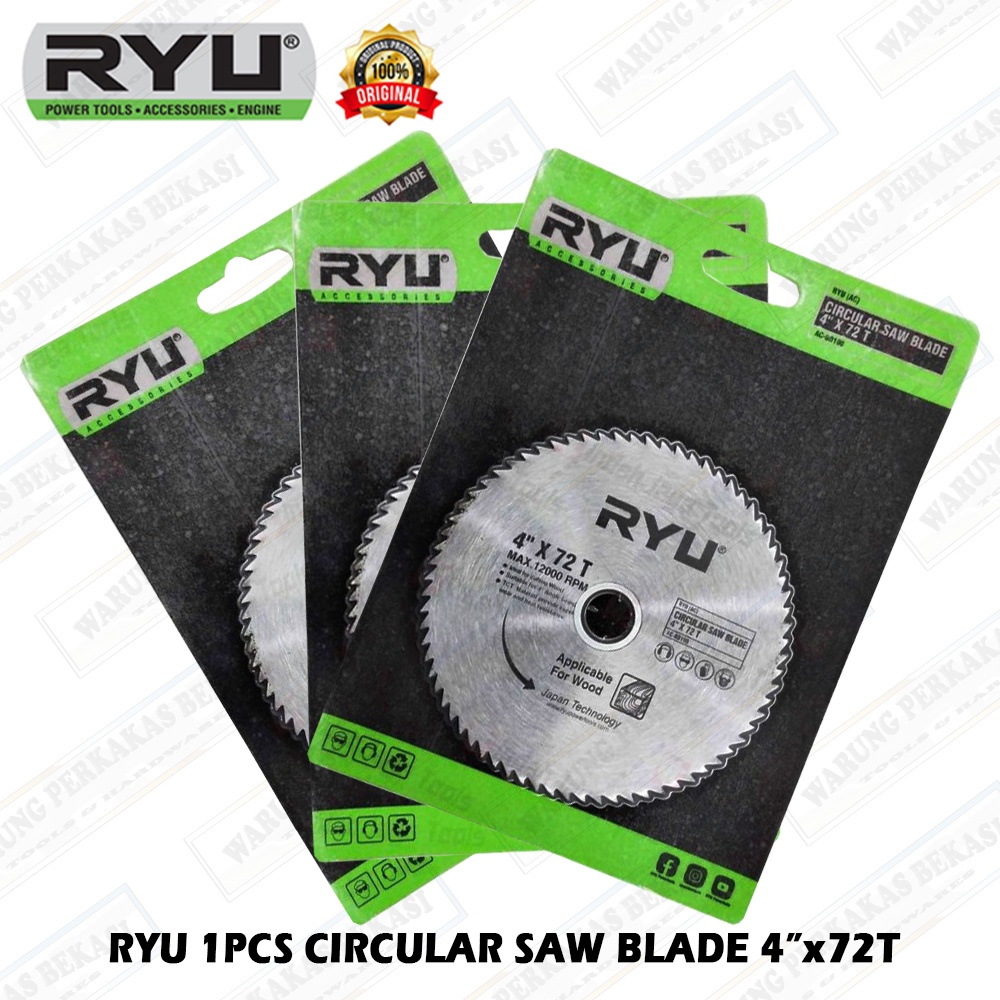 Jual RYU 4" X 72T Mata Mesin Gerinda Pisau Gergaji Potong Kayu Circular ...