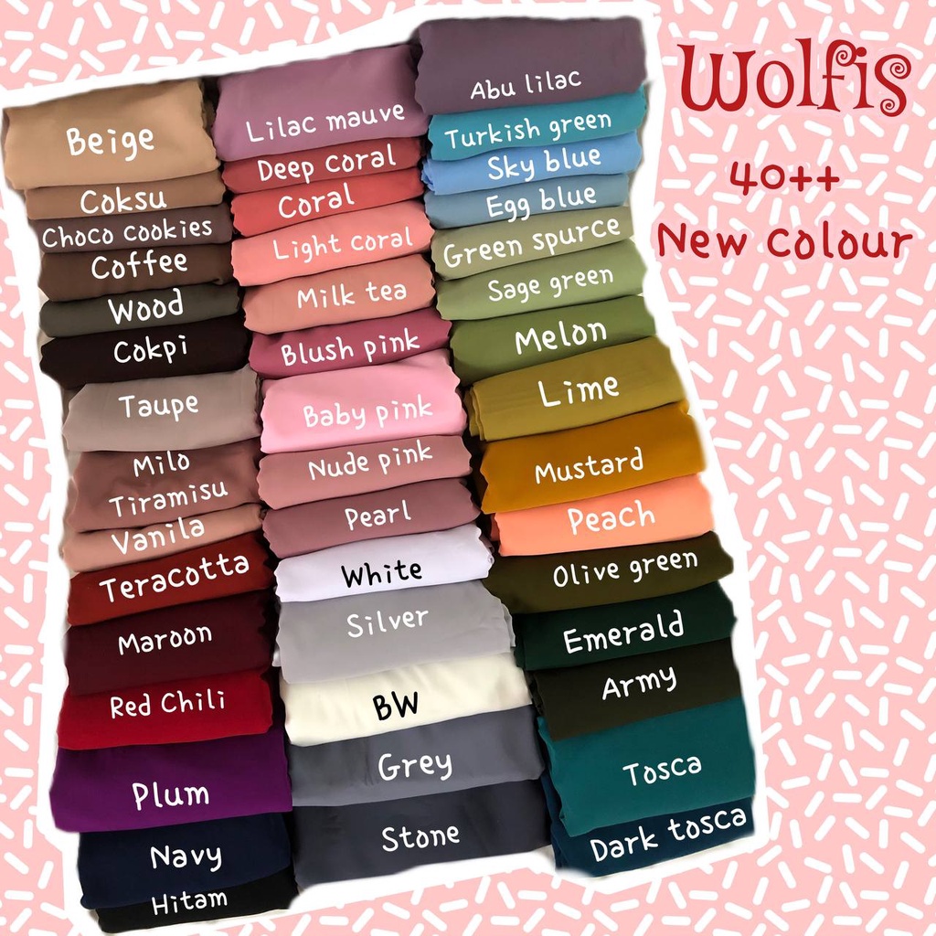 Jual Kain Wolfis Wool Peach Premium Per 50 cm Per 120 cm | Shopee Indonesia