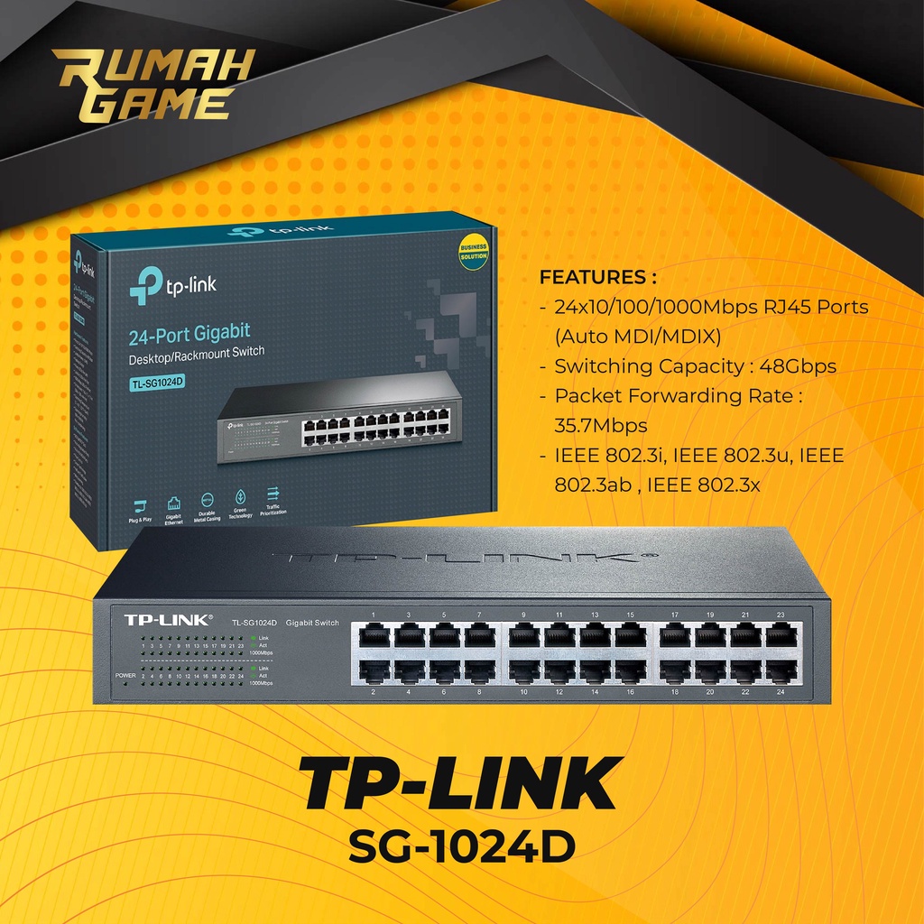 Jual TP-Link Switch HUB Lan 24-Port Gigabit - TL SG1024D TP - LInK ...