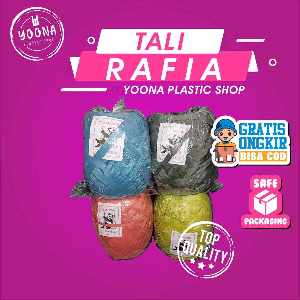 Jual Tali Rafia | Tali Rafia Warna | Tali Rafia Hitam | Tali Plastik ...