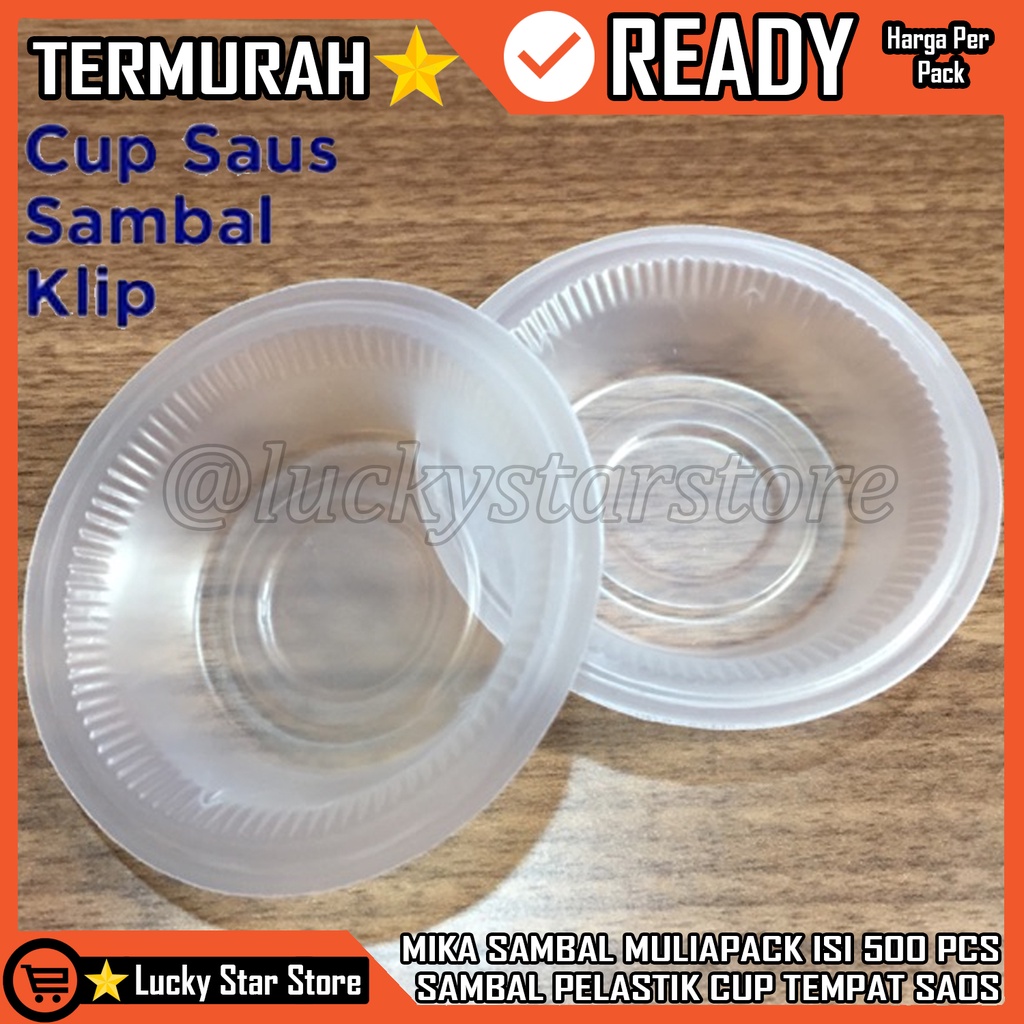 Jual MIKA SAMBAL MULIAPACK ISI 500PCS TRAY SAMBAL PLASTIK CUP TEMPAT ...