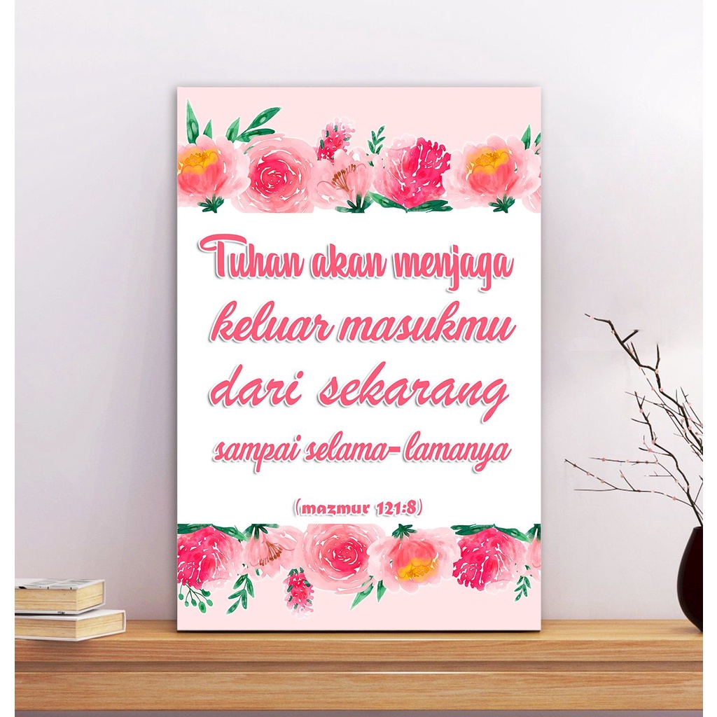 Jual poster kayu rohani hiasan dinding kutipan ayat mazmur 121:8 ...