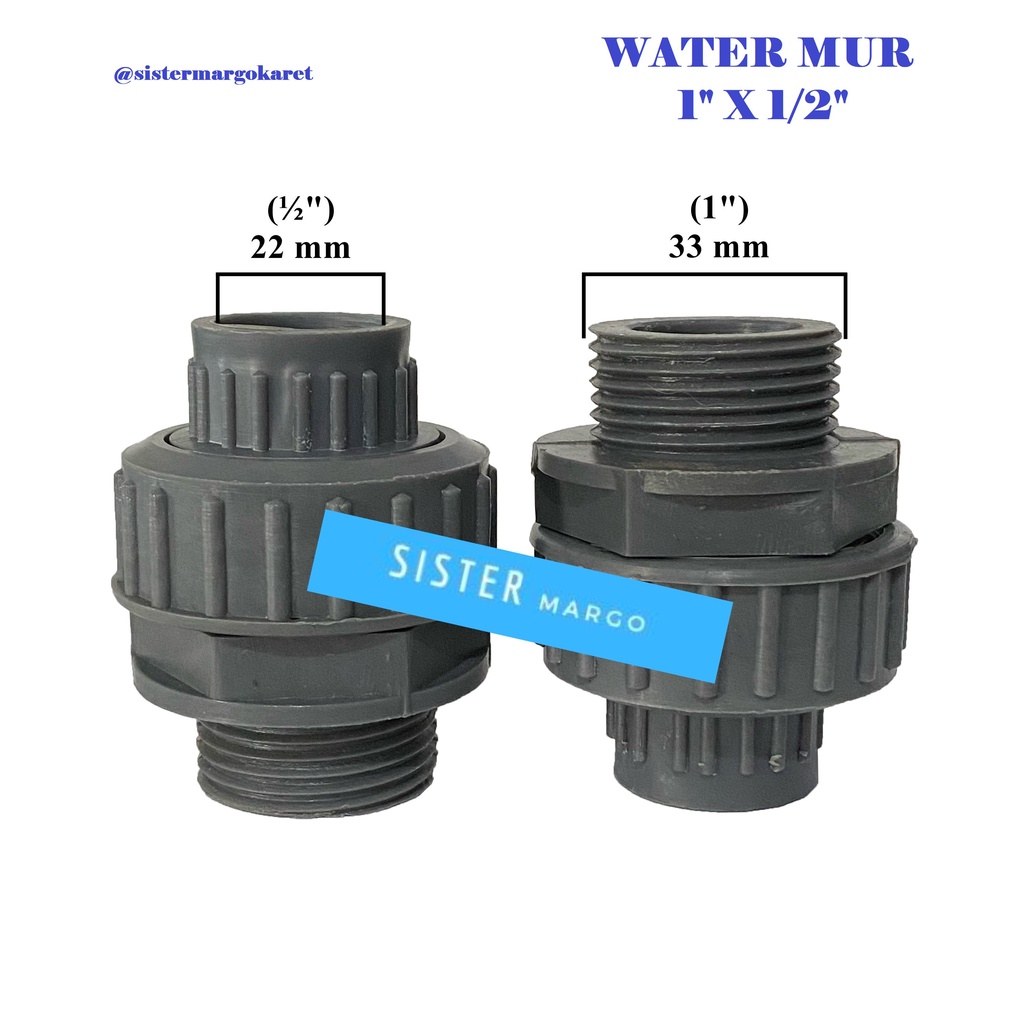 Jual Water Mur Moor Sok Sock Drat Luar 1" x 1/2" | Shopee Indonesia