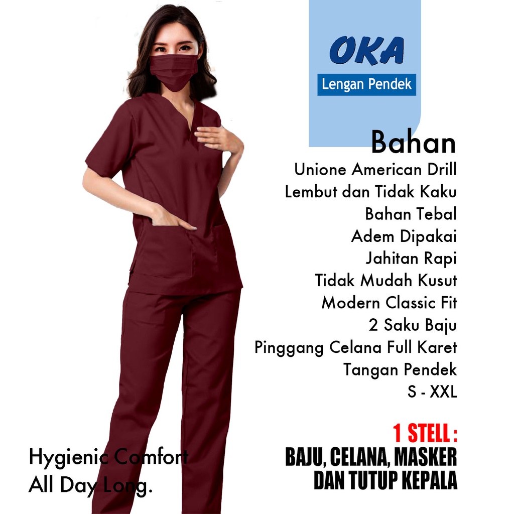 Jual Baju Ok / Baju Medis / Baju Perawat lengan Pendek / Sergam Medis ...