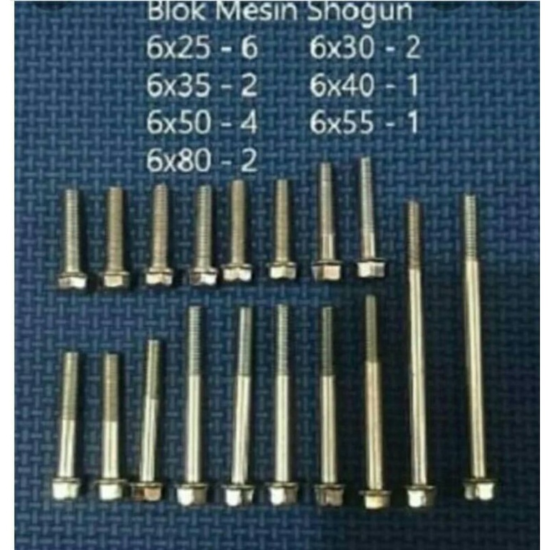 Jual Baut set blok mesin kiri kanan motor suzuki shogun 125/shogun sp | Shopee Indonesia