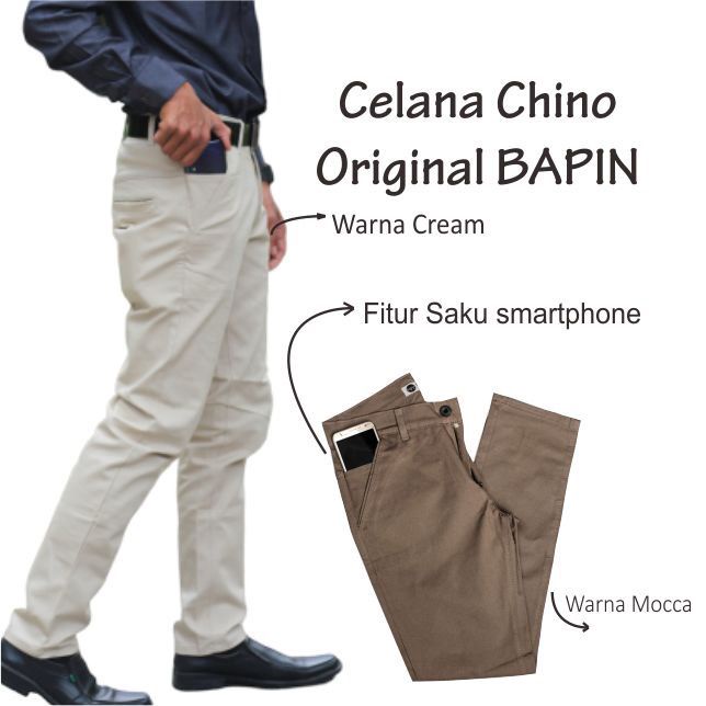 Jual BAPIN Celana Chino Kantor Slimfit Original Premium Bapin | Shopee ...