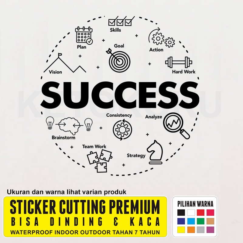 Jual Cutting Sticker Dinding dan Kaca Kantor Besar Motivasi Kerja ...