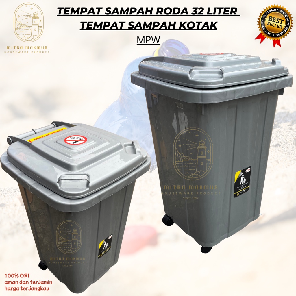 Jual TEMPAT SAMPAH RODA 32 LITER MPW / TEMPAT SAMPAH MURAH / TONG ... Jual TEMPAT SAMPAH RODA 32 LITER MPW / TEMPAT SAMPAH MURAH / TONG ...