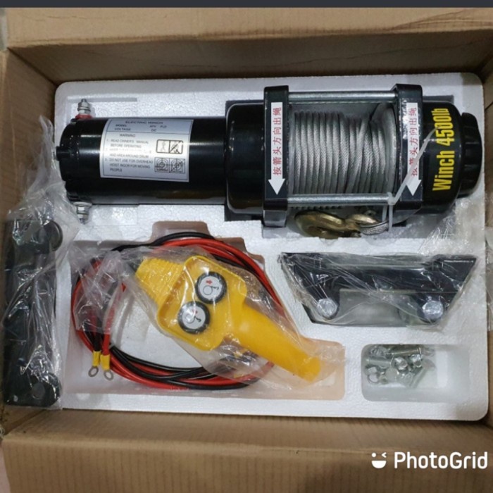 Jual Katrol Winch Derek Atv Hoist 12V 4500Lbs 2200Kg | Shopee Indonesia