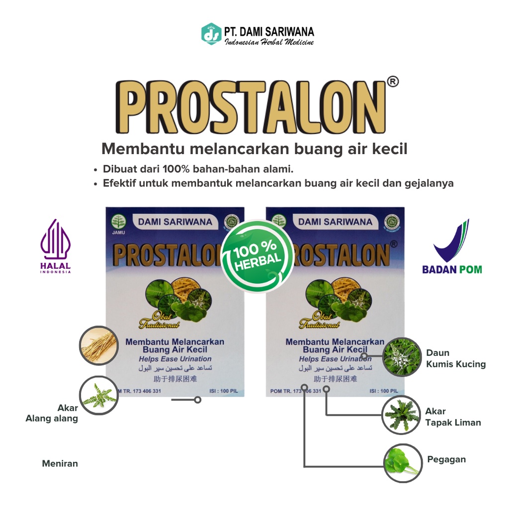 Jual Jamu Herbal Prostalon 100 Pil Memelihara Kesehatan Prostat ...