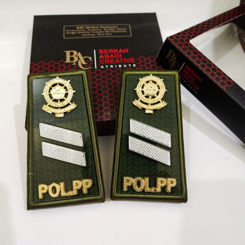 Jual Pangkat pdh Satpol PP 2b Model logo Setir Kain Akrilik | Shopee ...