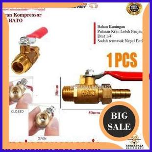 Jual limited stock Kran Kompresor 1/4 1/4" Kran Air Compressor Stop ...