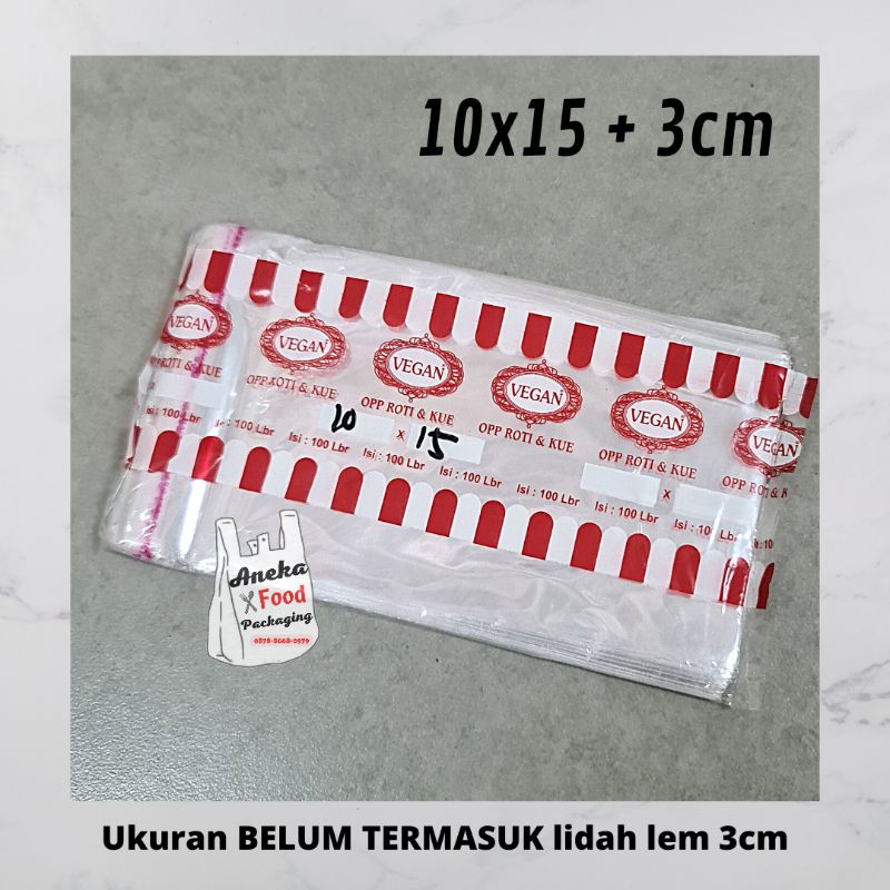 Jual Kantong plastik OPP bening roti pie bungkus sendok garpu seal lem 8x8 9x9 10x10 11x11 12x12 ...