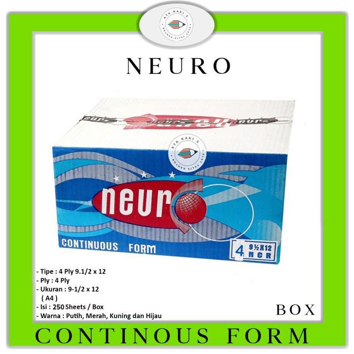 Jual NEURO - Continous Form K 4 Ply 91/2 x 12 - A4 - NCR - Box | Shopee ...