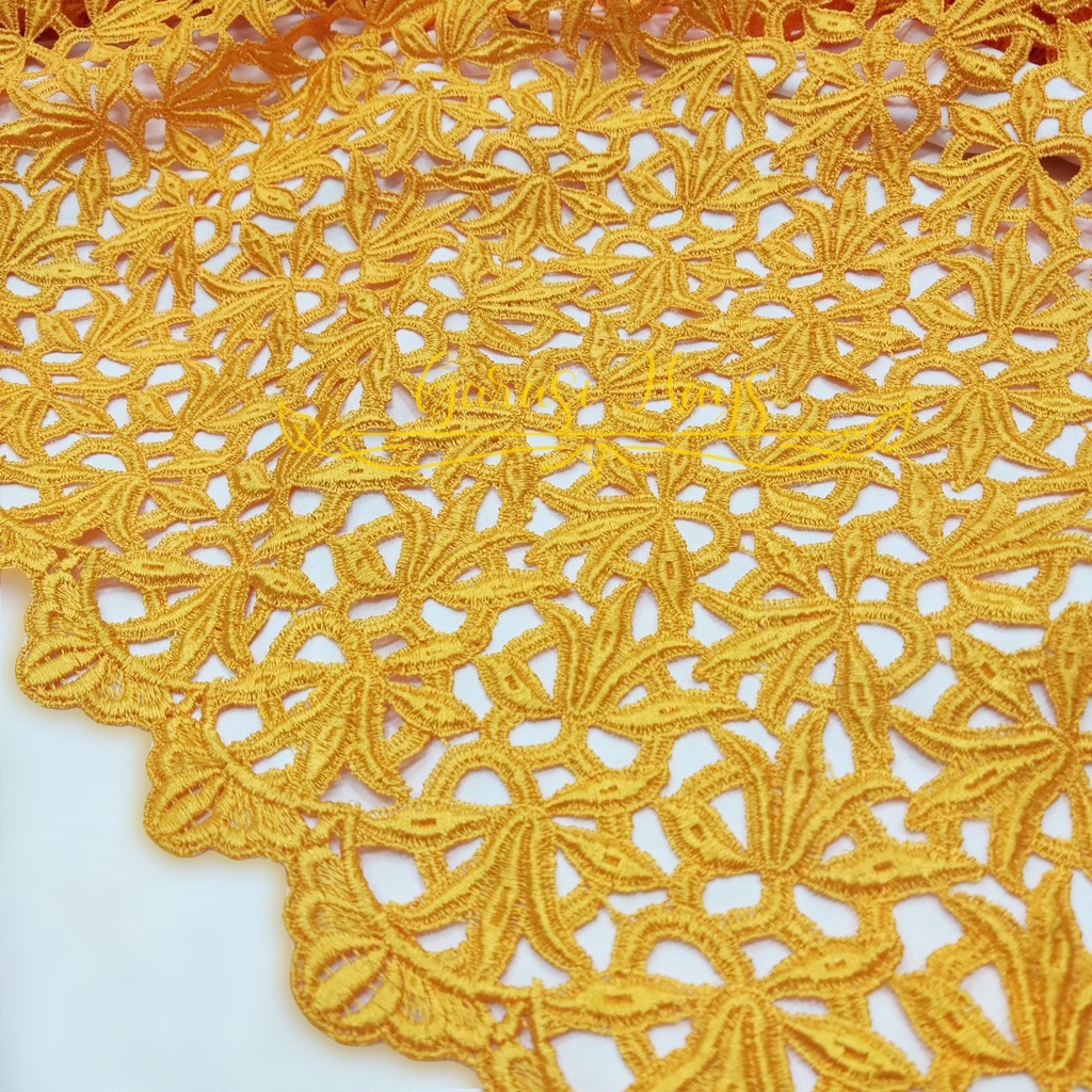 Jual Kain Brokat Prada High Quality Yellow Mustard Lebar 140 cm ...