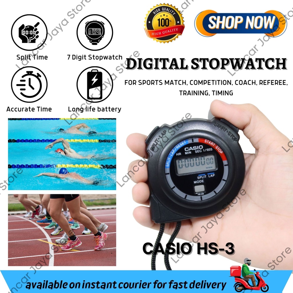 Jual STOPWATCH CASIO HS-3 / Pengukur Waktu Casio | Shopee Indonesia