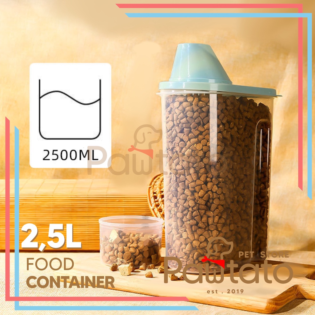 Jual Kotak Makan Dog Dry Food Container Large 2,5L Cat Kibble Pelet ...