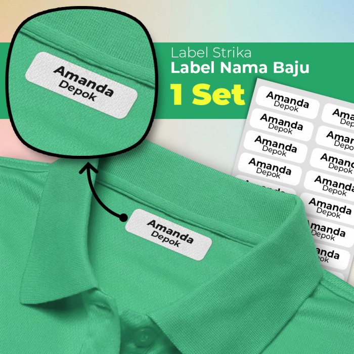 Jual Tape Belbana Label Stiker Sticker Baju Lebel Seragam Bukan Bordir ...