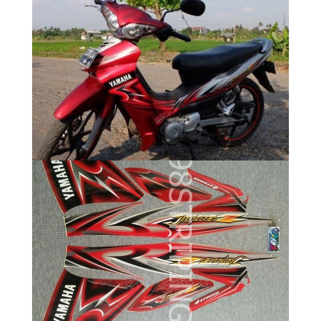 Jual STIKER STRIPING LIS STANDAR ORI YAMAHA JUPITER Z MERAH SILVER ...