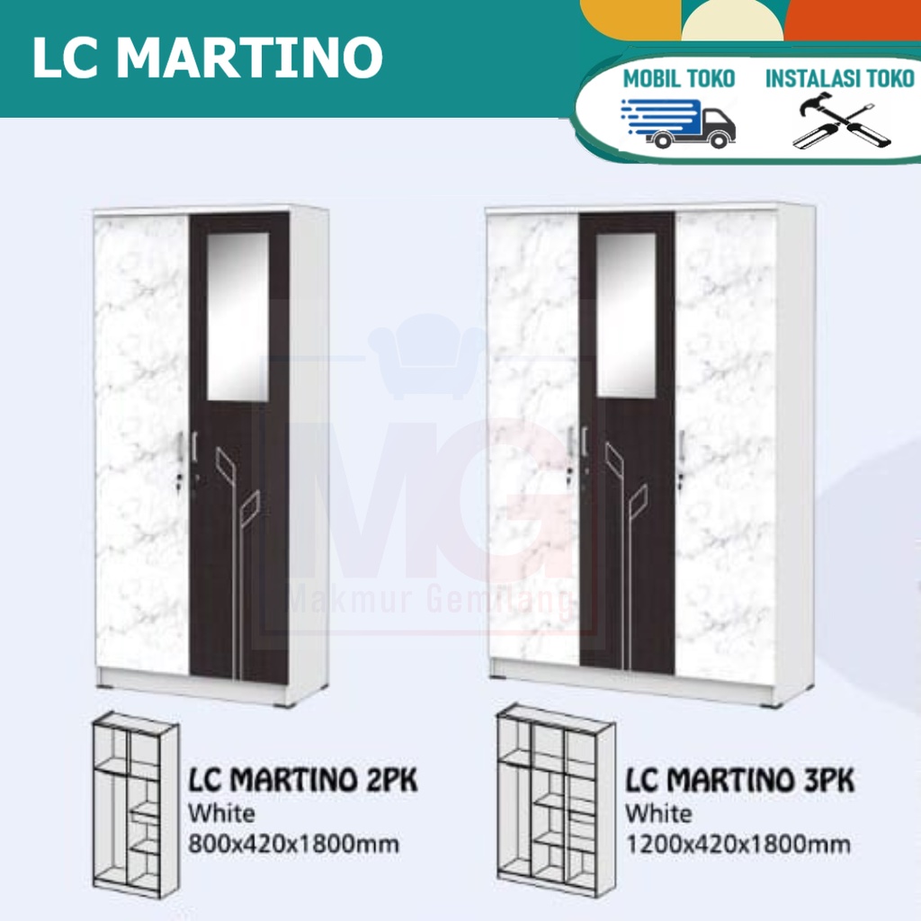 Jual Lemari Pakaian 2 Pintu /3 Pintu Minimalis - LC Martino/ Lc Lucyano ...