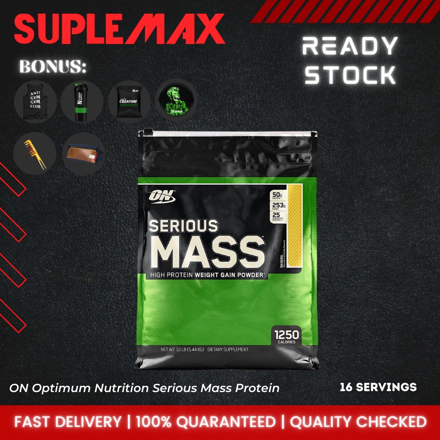Jual ON Optimum Nutrition Serious Mass Protein | Shopee Indonesia