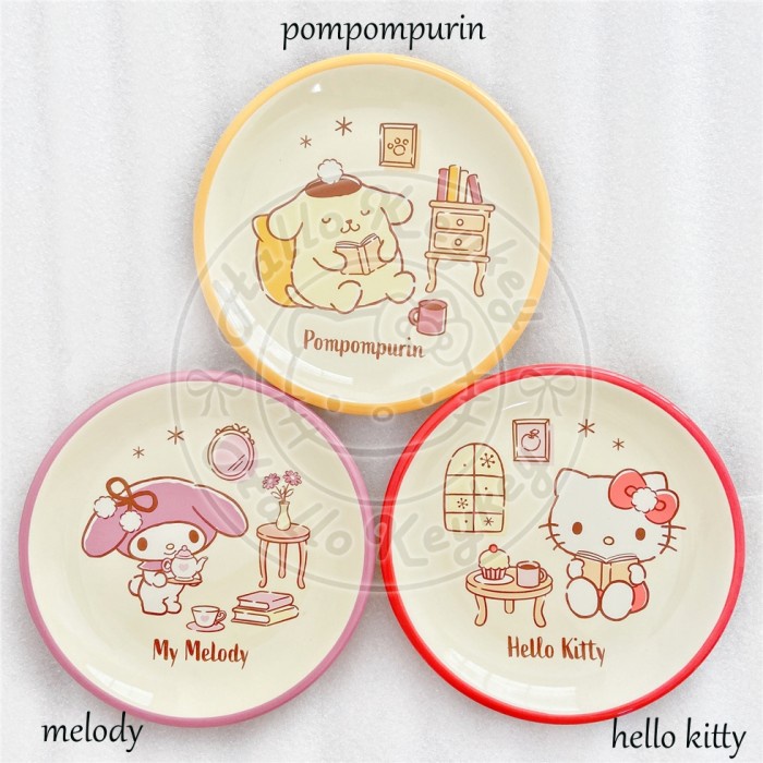Jual Piring Piring Kuning Muda Hello Kitty Melody Cinnamoroll Original ...