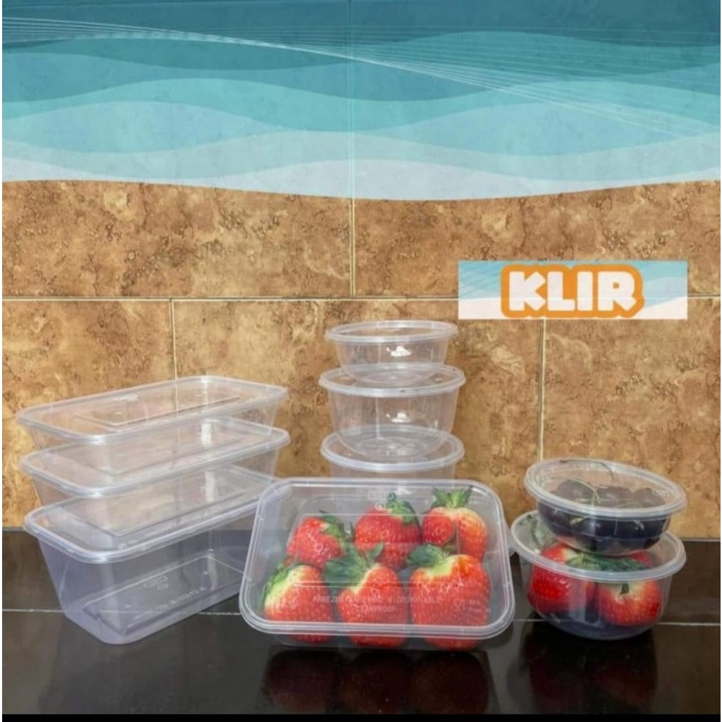 Jual Thinwall Rectangle 500ml 650ml 750ml 1000ml Isi 25 Pcs L Kotak