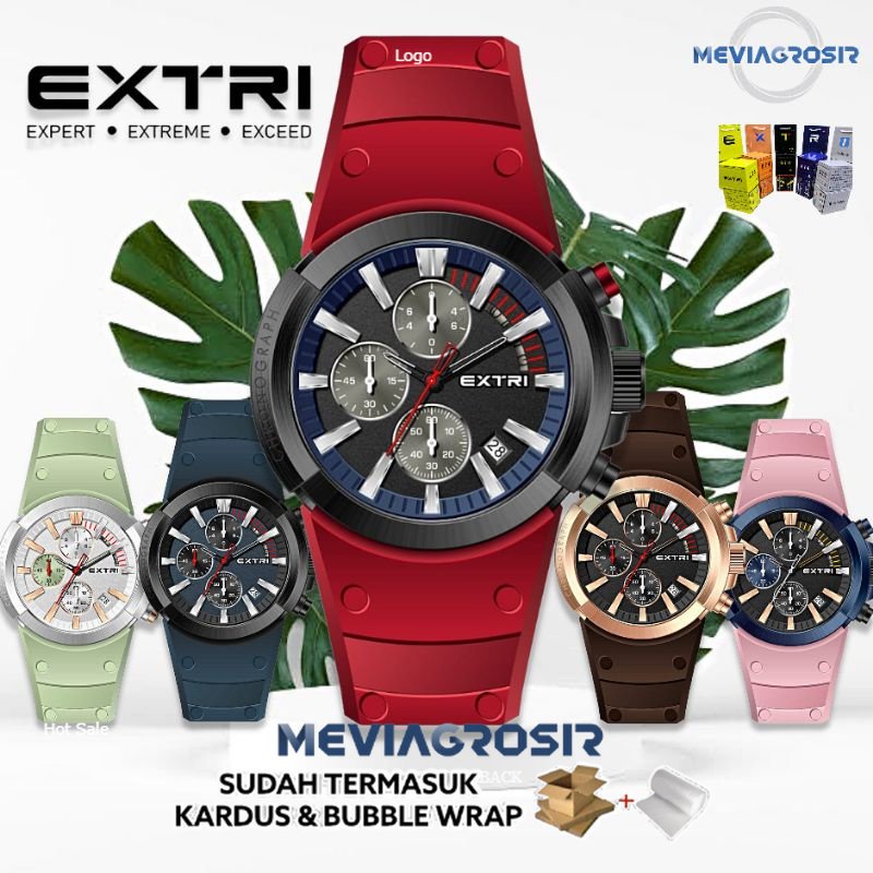 Jual JAM EXTRI JAM TANGAN PRIA WANITA EXTRI X6058 6058 ORIGINAL ...