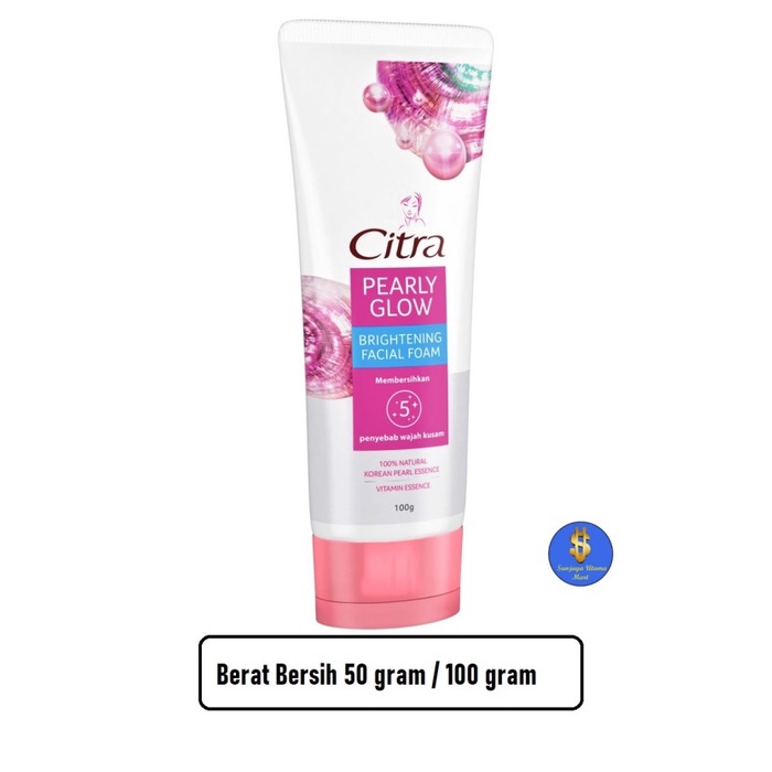 Jual Citra Facial Foam Pearly White Glow-Pencuci Muka Citra/Cleanser ...