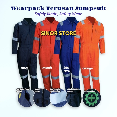 Jual Wearpack Safety Model Jumpsuit Coverall Seragam Kerja Pabrik ...