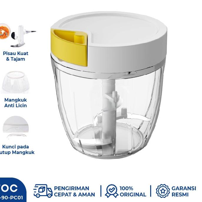 Jual EROC Multifunctional Food Chopper Processor 900ML Mini Pull Food Chopper Blender- KT-90 ...