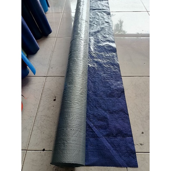 Jual terpal rol a2 4x50m 2x100 biru/silver | Shopee Indonesia