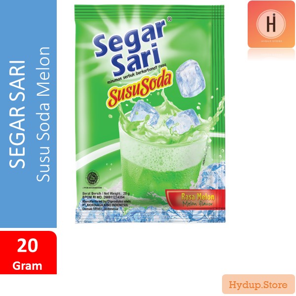 Jual Segar Sari Serbuk Susu Soda Melon Satuan Kemasan 20 Gram | Shopee ...