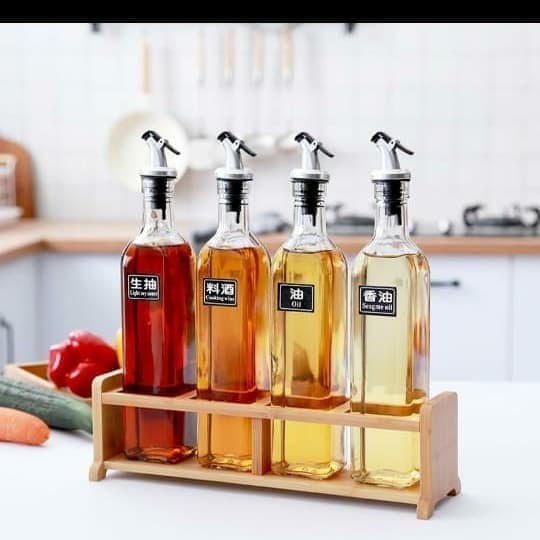 Jual Botol Kaca Minyak Oil Vinegar Syrup Pourer Glass Bottle - 500 ml ...