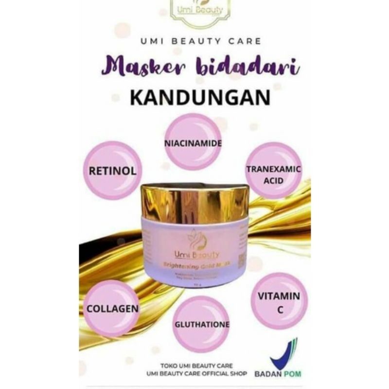 Jual BRIGHTENING GOLD MASKER UBC / MASKER BIDADARI UBC | Shopee Indonesia