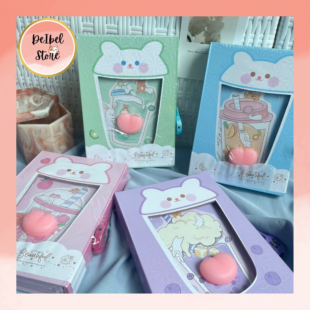 Jual Diary Gembok Boba Squishy Buku Bubble Tea Notebook Kunci Lucu Unik ...