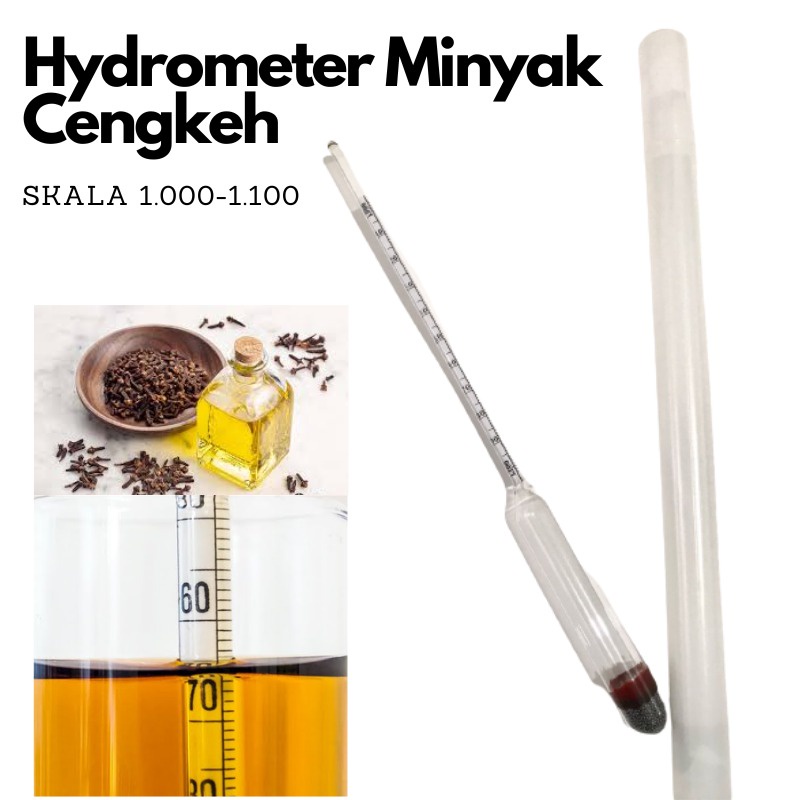 Jual Hydrometer Scale 1.000 - 1.100 Hidrometer Alat ukur uji kadar kandungan level Minyak ...