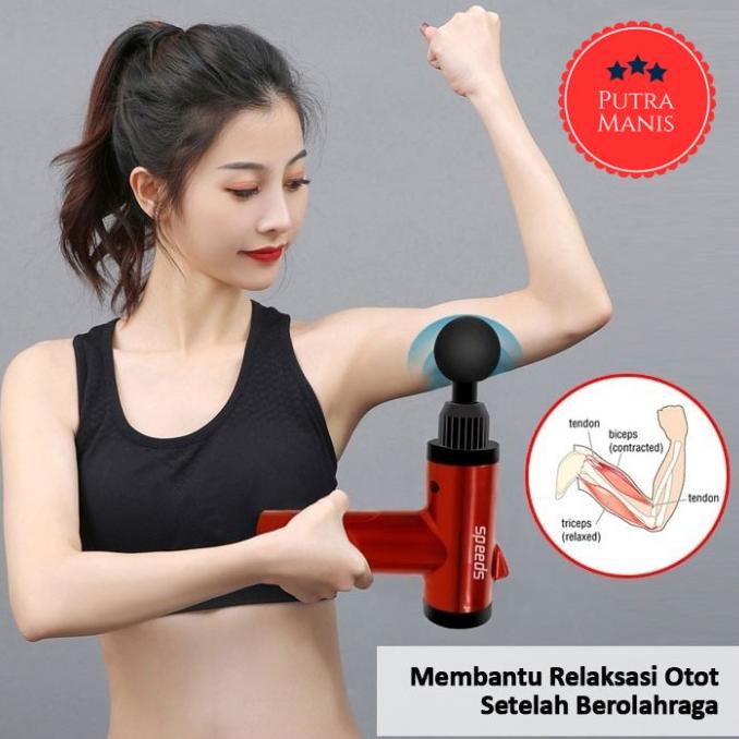Jual Alat Pijat Getar Portable Fascial Massage Gun Mini Terapi otot ...