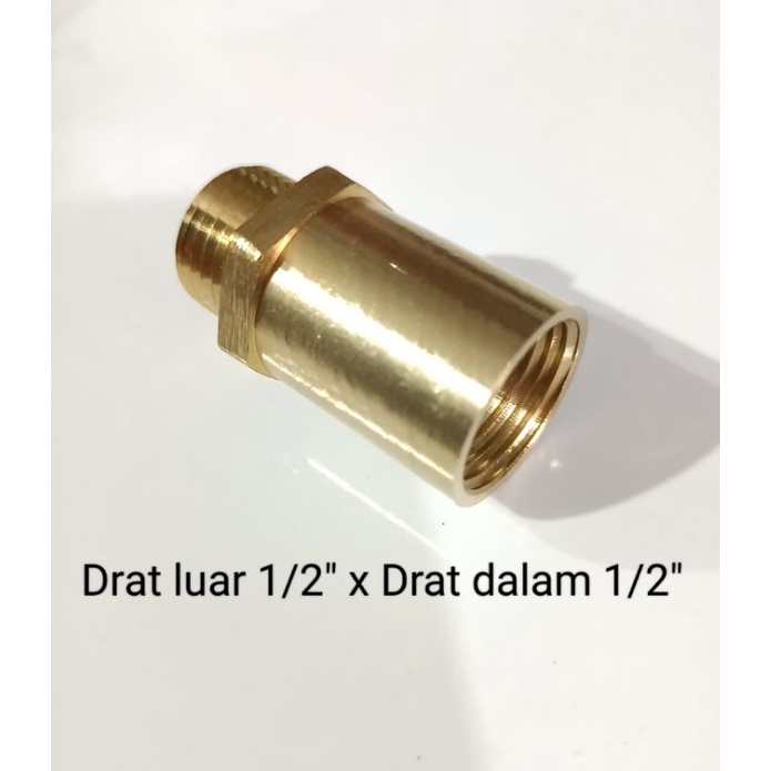Jual Neple sok sambung kran 1/2" inchi / SDL 1/2" x SDD 1/2" / neple kran drat luar dalam 1 ...