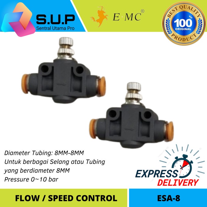 Jual Speed Control / Flow Control type ESA-8 EMC Pneumatic | Shopee ...