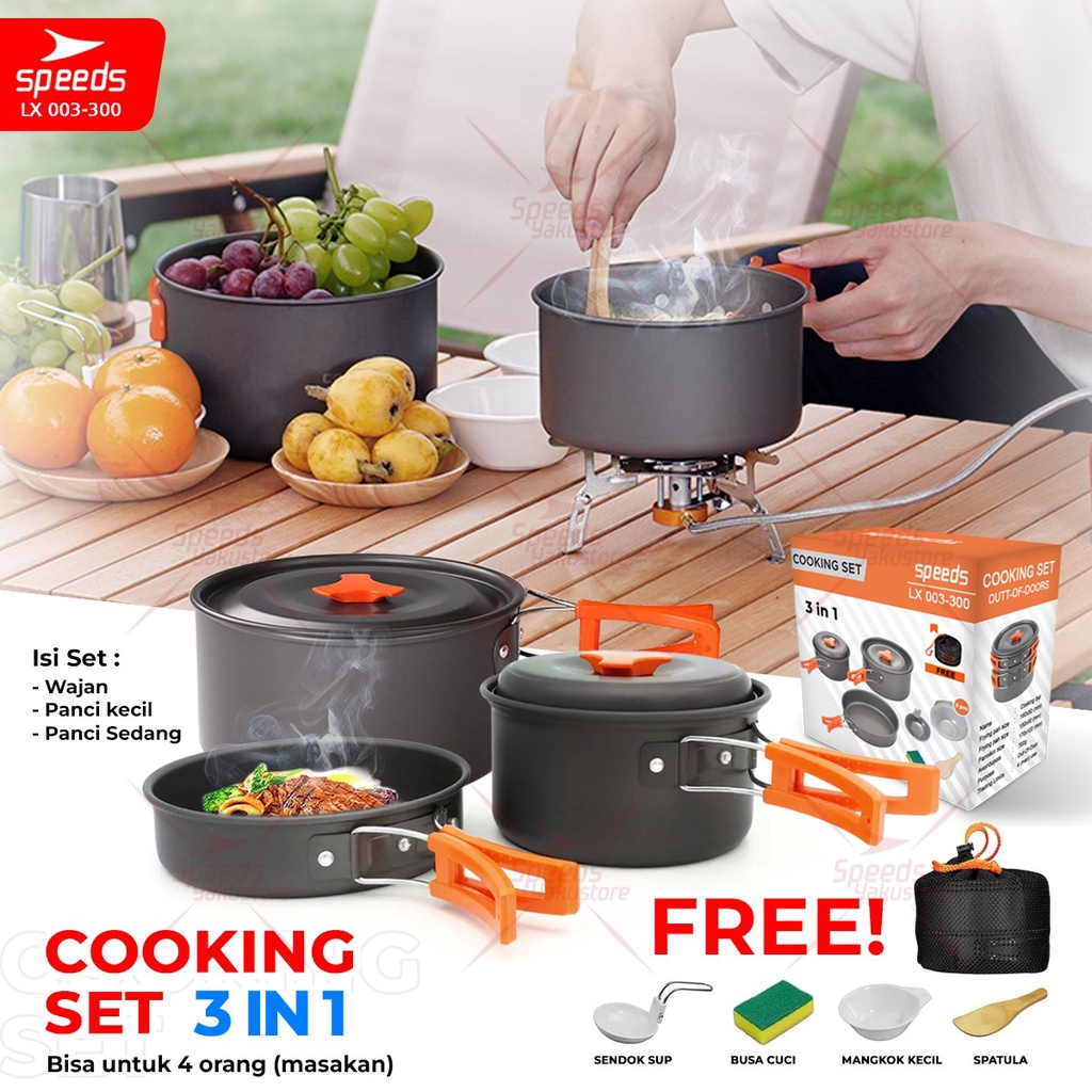 Jual SPEEDS Alat Masak Camping Set Mini Cooking Cookware Rekreasi Pesta ...